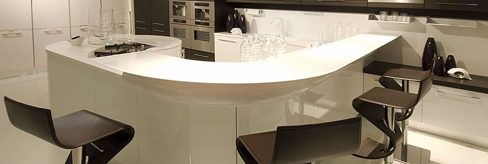 Acrylic solid surface kitchen installers | Deeley Fabrications MK